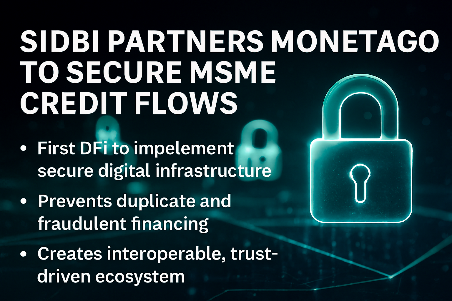SIDBI Partners with MonetaGo to Digitally Secure MSME Lending Ecosystem ...